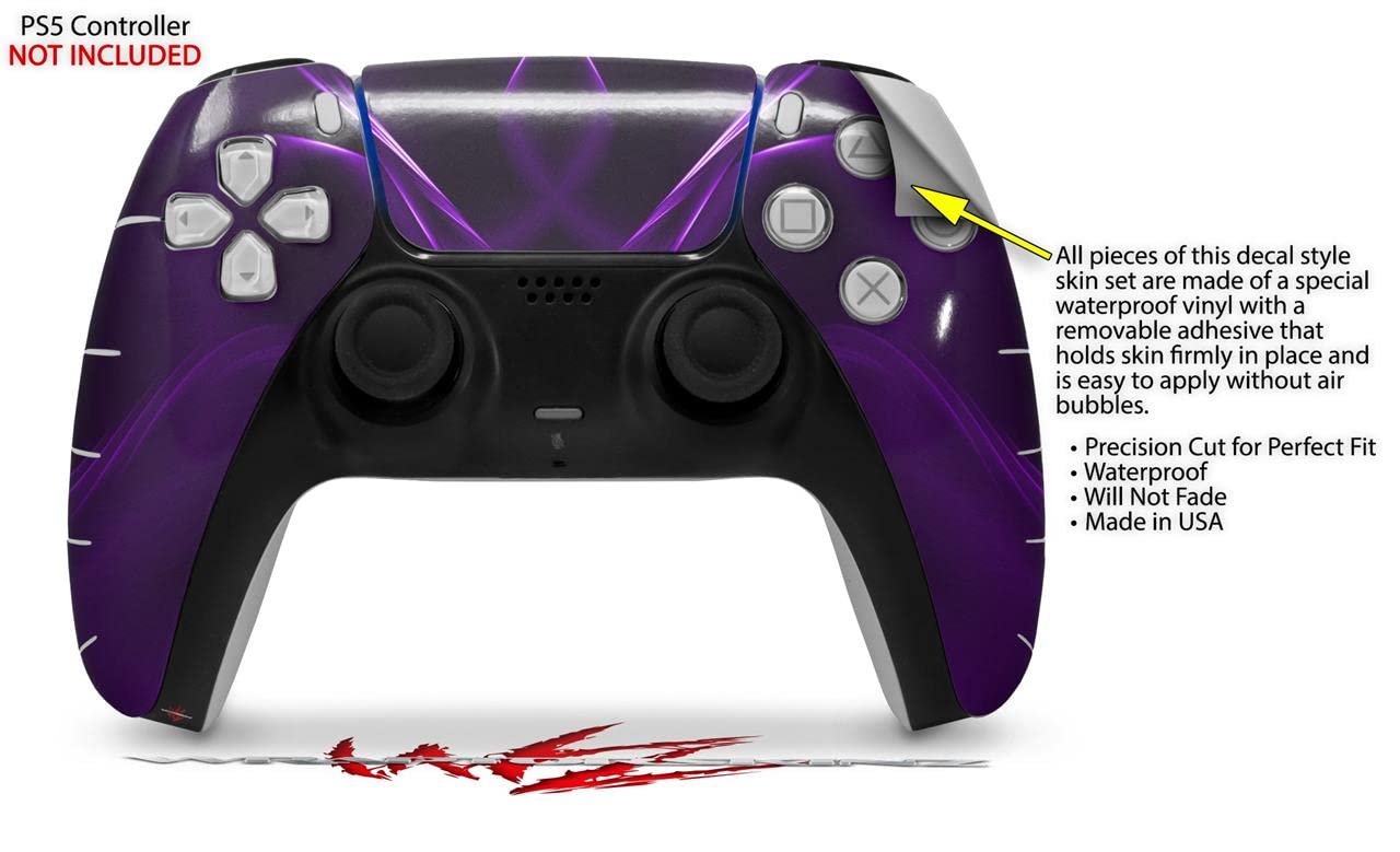 WraptorSkinz Skin Wrap compatible with Sony PS5 DualSense Controller Abstract 01 Purple (CONTROLLER NOT INCLUDED)
