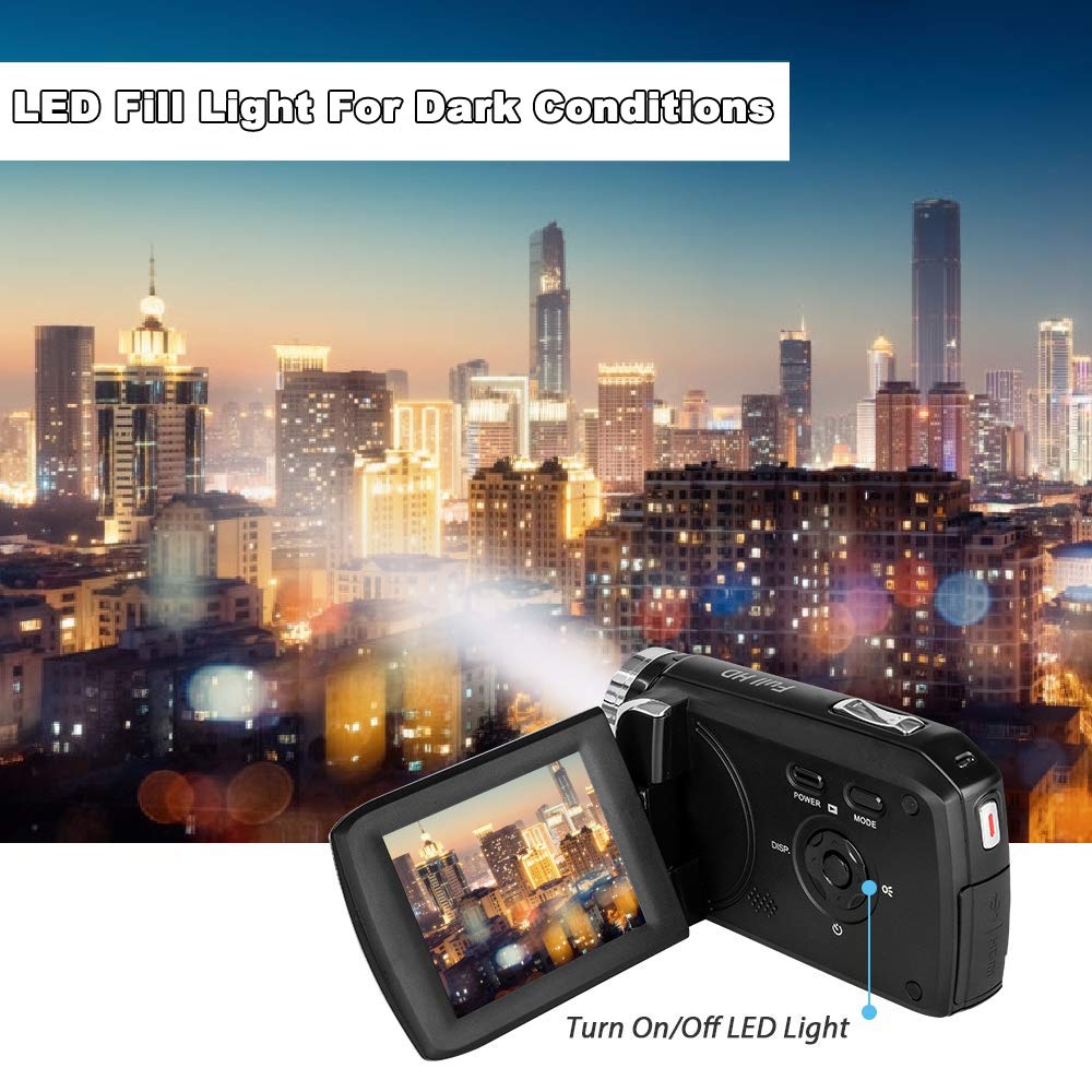 Video Camera Camcorder for Kids Vlogging Camera Full HD 1080P 30FPS 24.0MP Digital Camera Video Recorder 2.8 Inch Screen Camcorder for Kids Teens Beginners Birthday Gifts