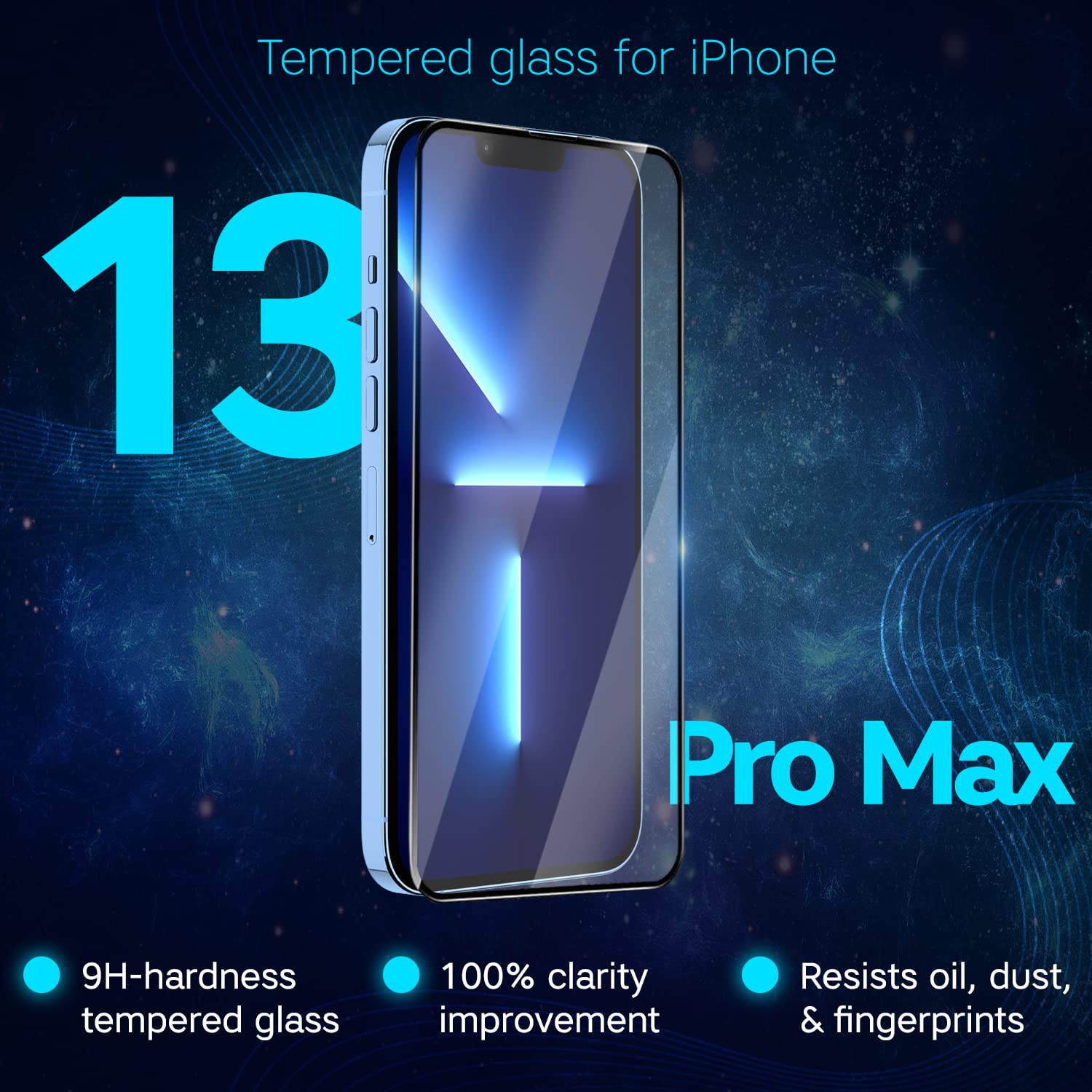 Shatterproof Tempered Glass Screen Protector for iPhone 13 Pro Max/iPhone 14 Plus - 99% Clear, Easy Installation Tray, Full Coverage, Bubble Free - Protectors for Apple 6.7" (iPhone 13 Pro Max)
