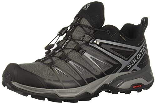 Salomon X Ultra 3 Gore-TEX Hiking Shoes for Men, Black/Magnet/Quiet Shade, 10.5