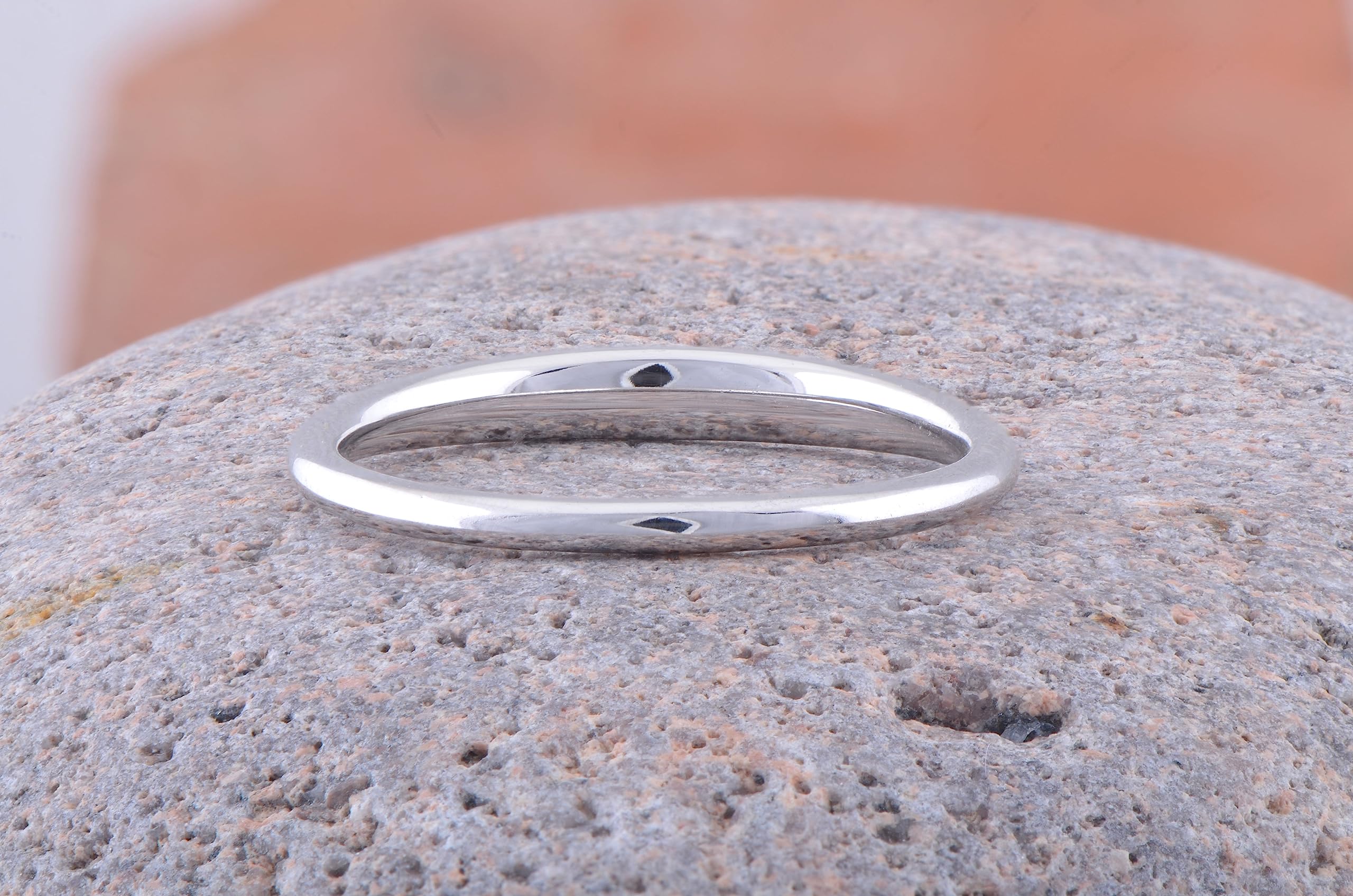SILVERCLOSEOUT Rhodium Plated Sterling Silver Womens Thin Stackable Believe Inspiriational Word Ring - Size 8
