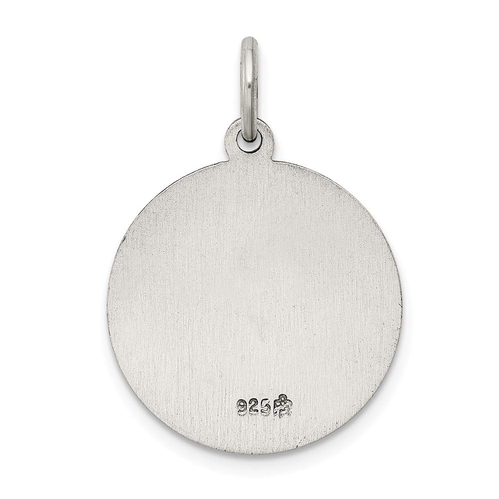 Solid 925 Sterling Silver Catholic Patron Saint Jude Thaddeus Pendant Charm Medal - 25mm x 20mm
