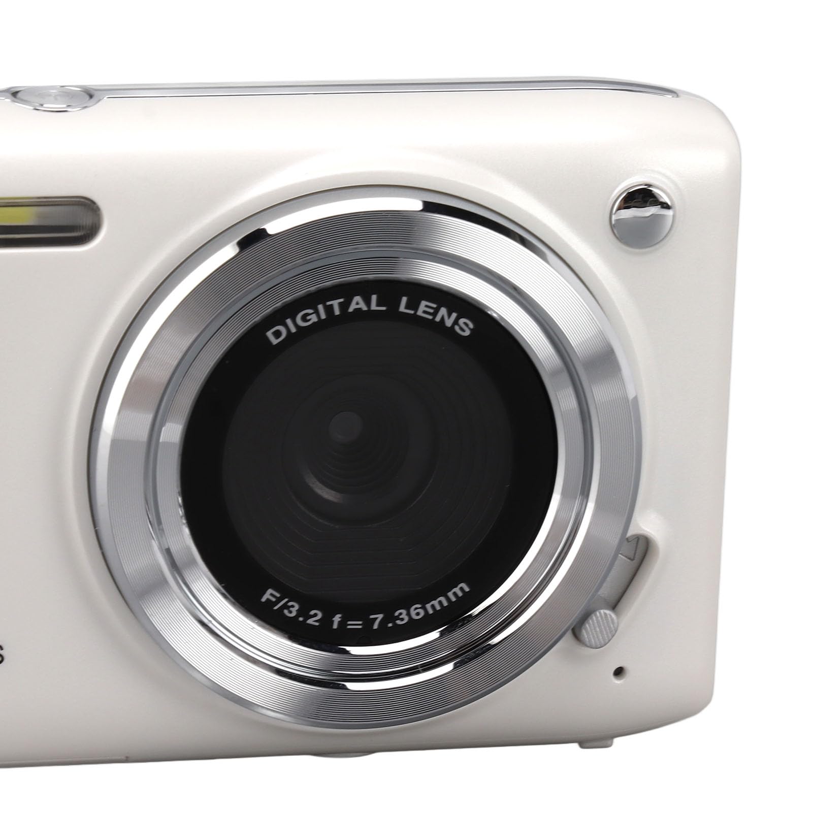 Teens Small Camera, 58MP Slim and Lightweight Automatic Beauty Mode 4K Digital Camera Automatic Exposure Autofocus for Travel (White)