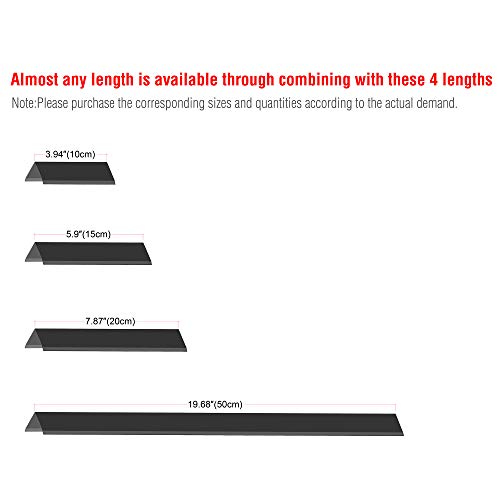 Wall Corner Guard Black SUS 304 Stainless Steel Edge Protector Decoration Corner Shield Baby proofing Edge Bumpers Strip Table Furniture Protector(7.87 inches Glue is not Included)