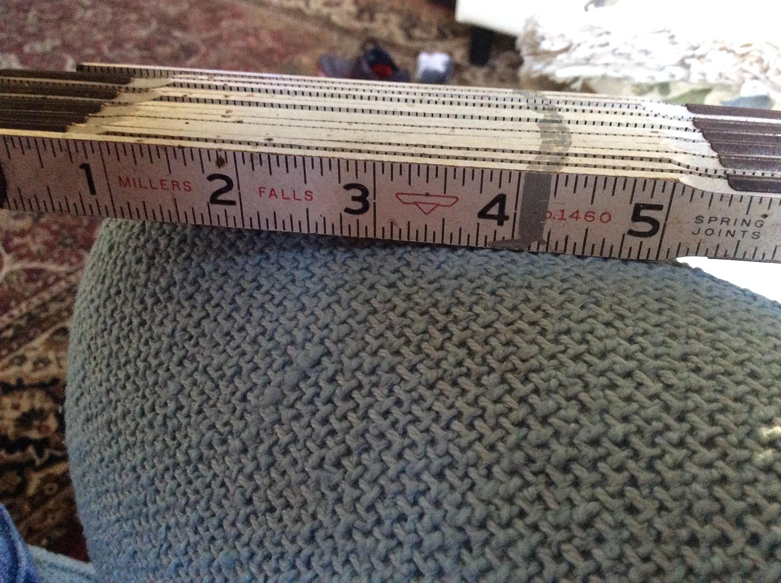Vintage USA Made Millers Falls No. 1460 Spring Joint Folding Measuring Stick 70 Inches