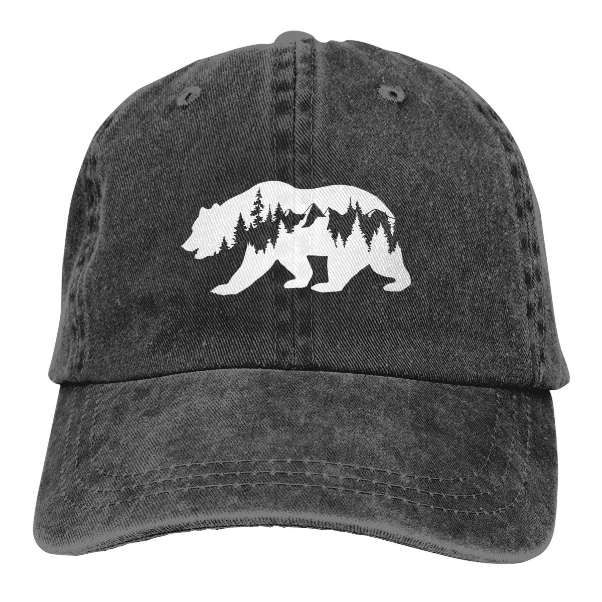 Waldeal Boys' Bear Mountain Vintage Hat Toddler Kids Adjustable Baseball Cap Black