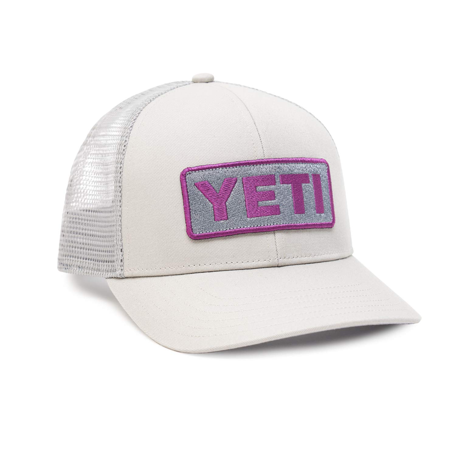 YETI Logo Badge Trucker Hat, Sharptail Taupe/Gray