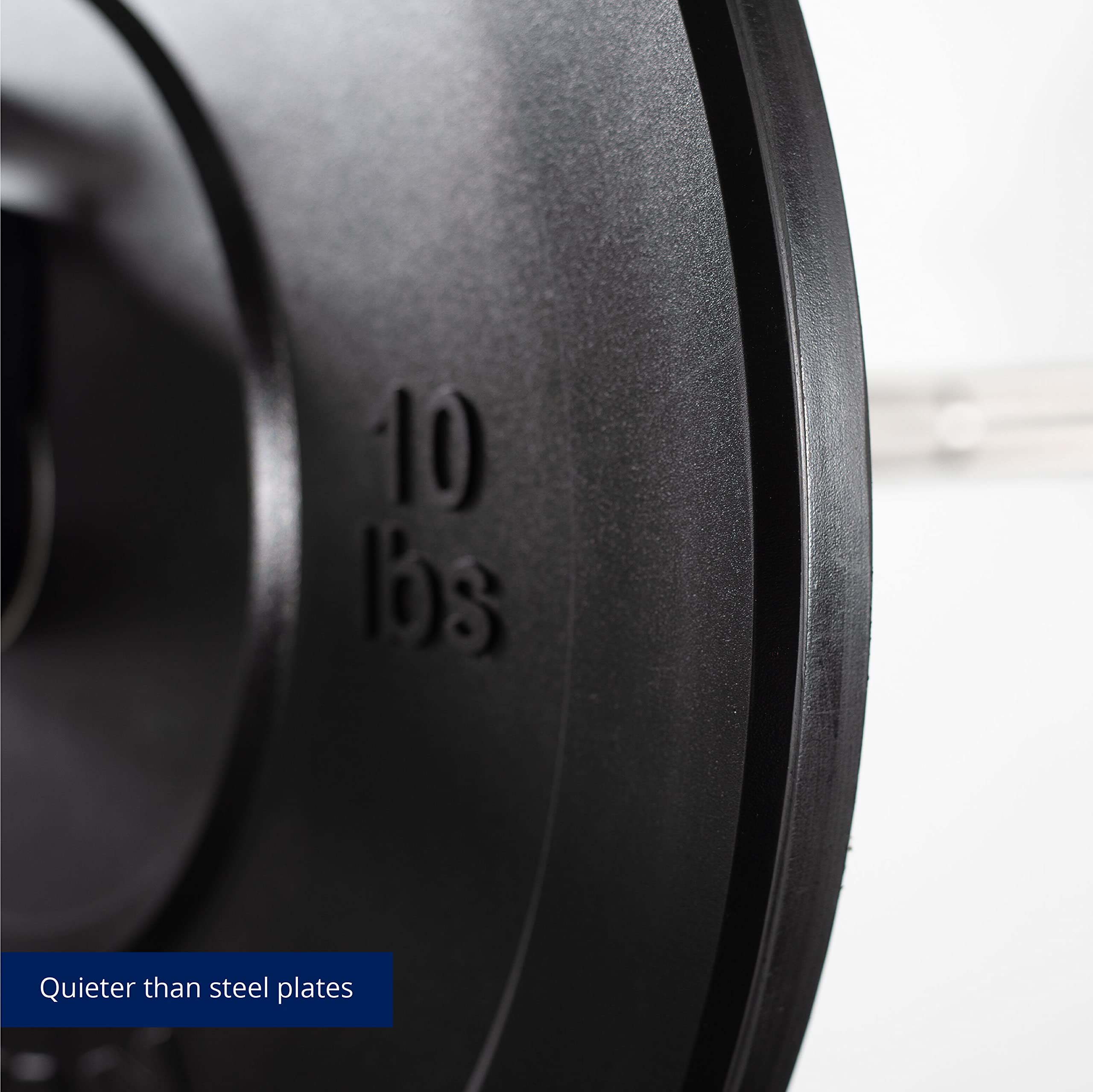 Titan Fitness Pair 10 LB Black Economy Olympic Bumper Plates, Rubber with Steel Insert