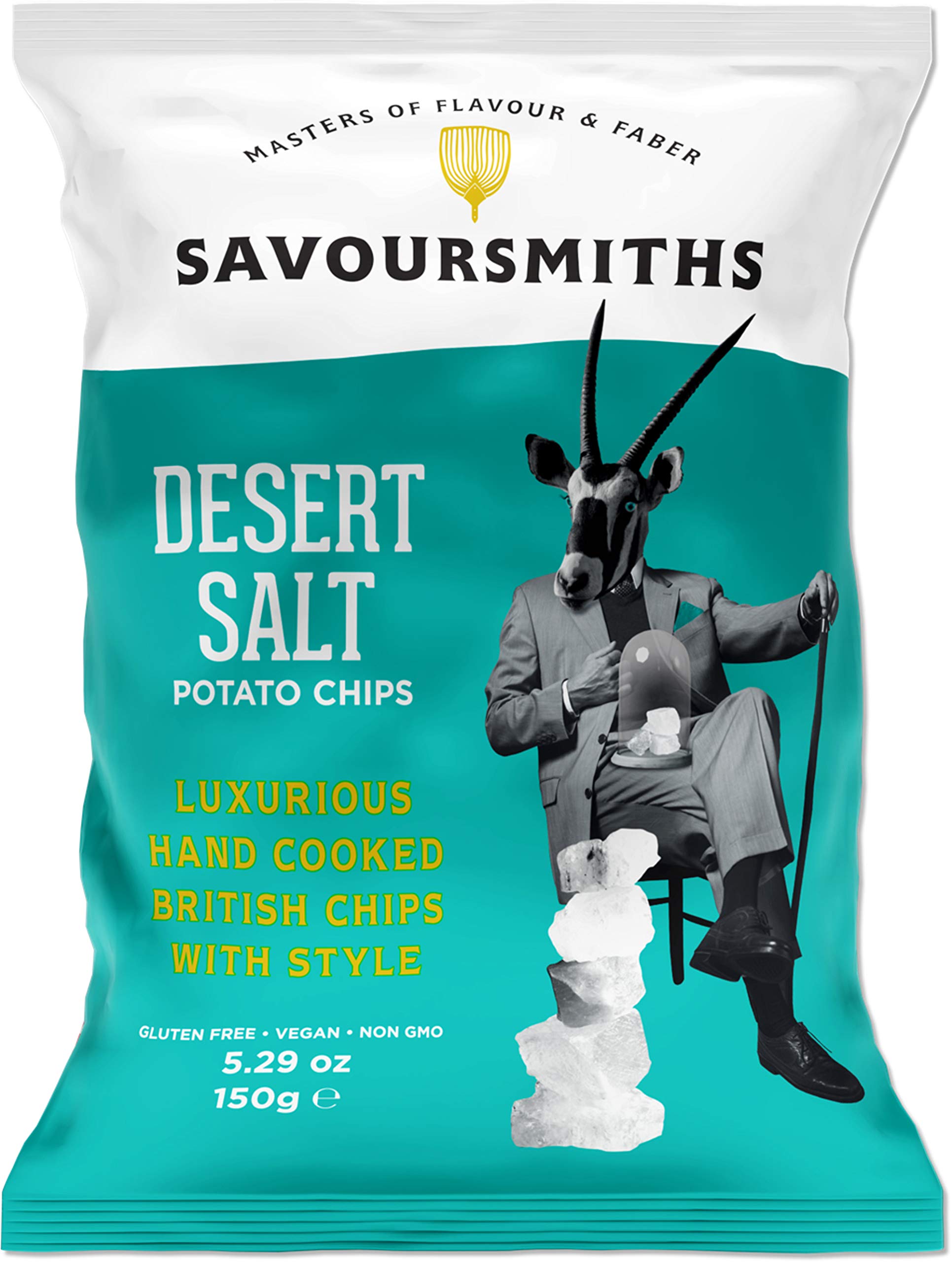 SAVOURSMITHS Hand Cooked Potato Chips, Variety Pack, Gluten Free, Non GMO, All Natural, 5.29 Oz, 4 Count (Pack of 2)