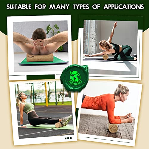Yes4All Cork Massage Muscle Roller Natural Foam Roller 13 inch