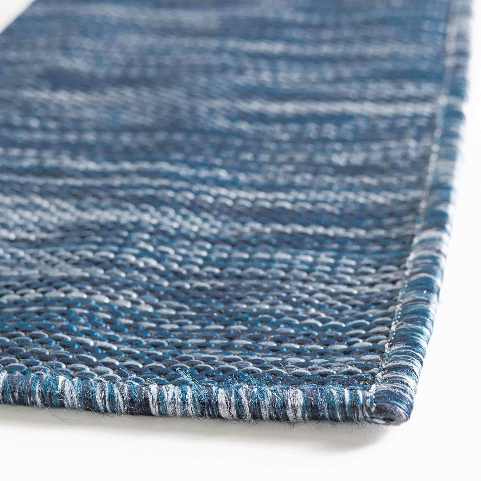 Unique Loom Outdoor Collection Area Rug - Anguilla (7' 10' x 10' Rectangle, Blue/ Ivory)