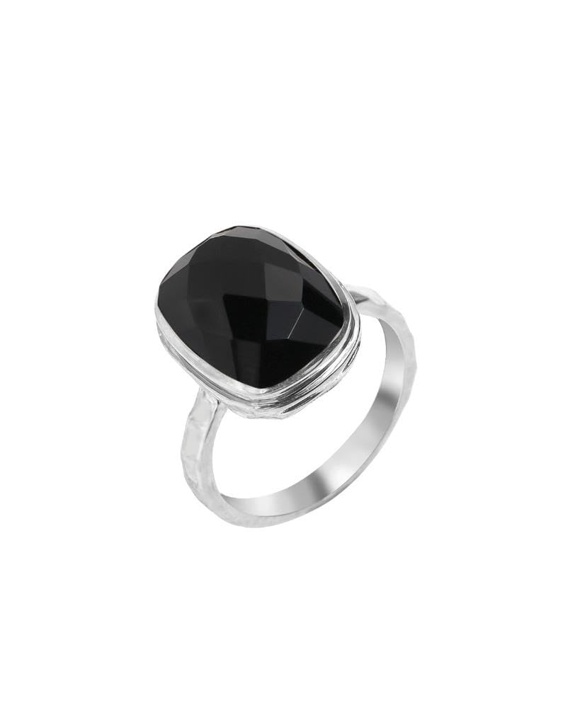 YoTreasure Black Onyx Ring Solid 925 Sterling Silver Jewelry