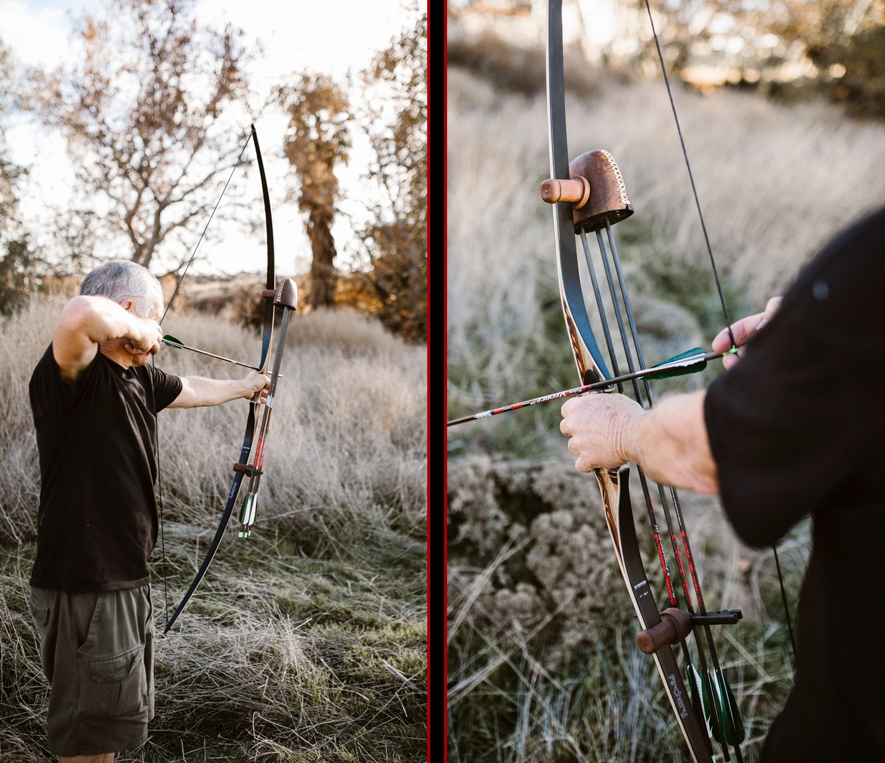 Southwest Archery Scorpion Traditional Hunting Long Bow – 68” Longbow – Right & Left Hand – Draw Weights in 25-60 lbs – USA Based Company – – No Stringer
