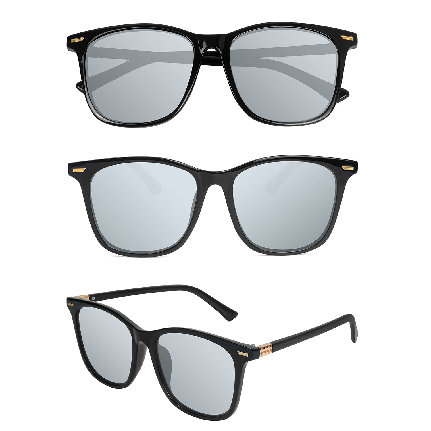SIPHEW Classic Square Polarized Sunglasses for Women UV400 Protection Outdoor Sunnies