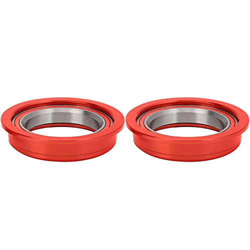 Dilwe Mountain Bike Headset Front Fork Headset 44mm Alu Threadless Aluminum Alloy Headset Replacement Bicycle Accessory for Mountain Bike(red)