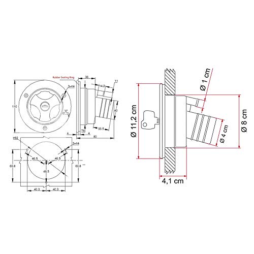 Water Inlet Leak Proof Motorhome Easy Install Retrofit With Keys Caravan Locking Gravity Filler Cap PP Sealing Modification Camping Trailer