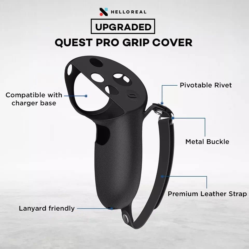 VR Controller Grip Cover Accessories Compatible with The Meta Quest Pro (White)