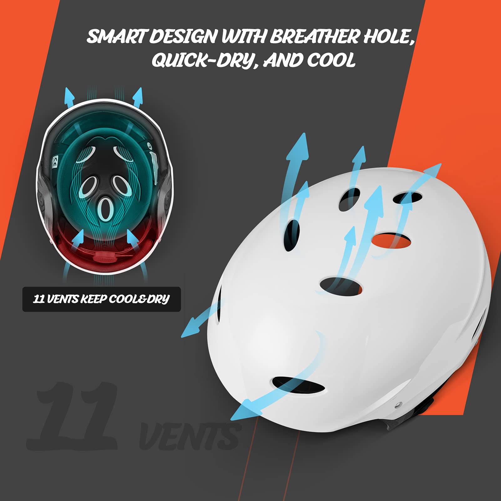 Vihir Adult Water Sports Helmet with Ears - Adjustable Helmet,Perfect for Kayaking, Boating,Surfing