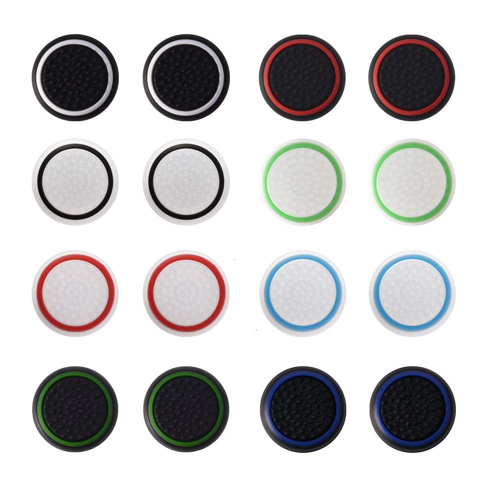 Thumb Grip Thumbstick Noctilucent Sets for PS2, PS3, PS4, Xbox 360, Xbox One Controller Pack of 16pcs