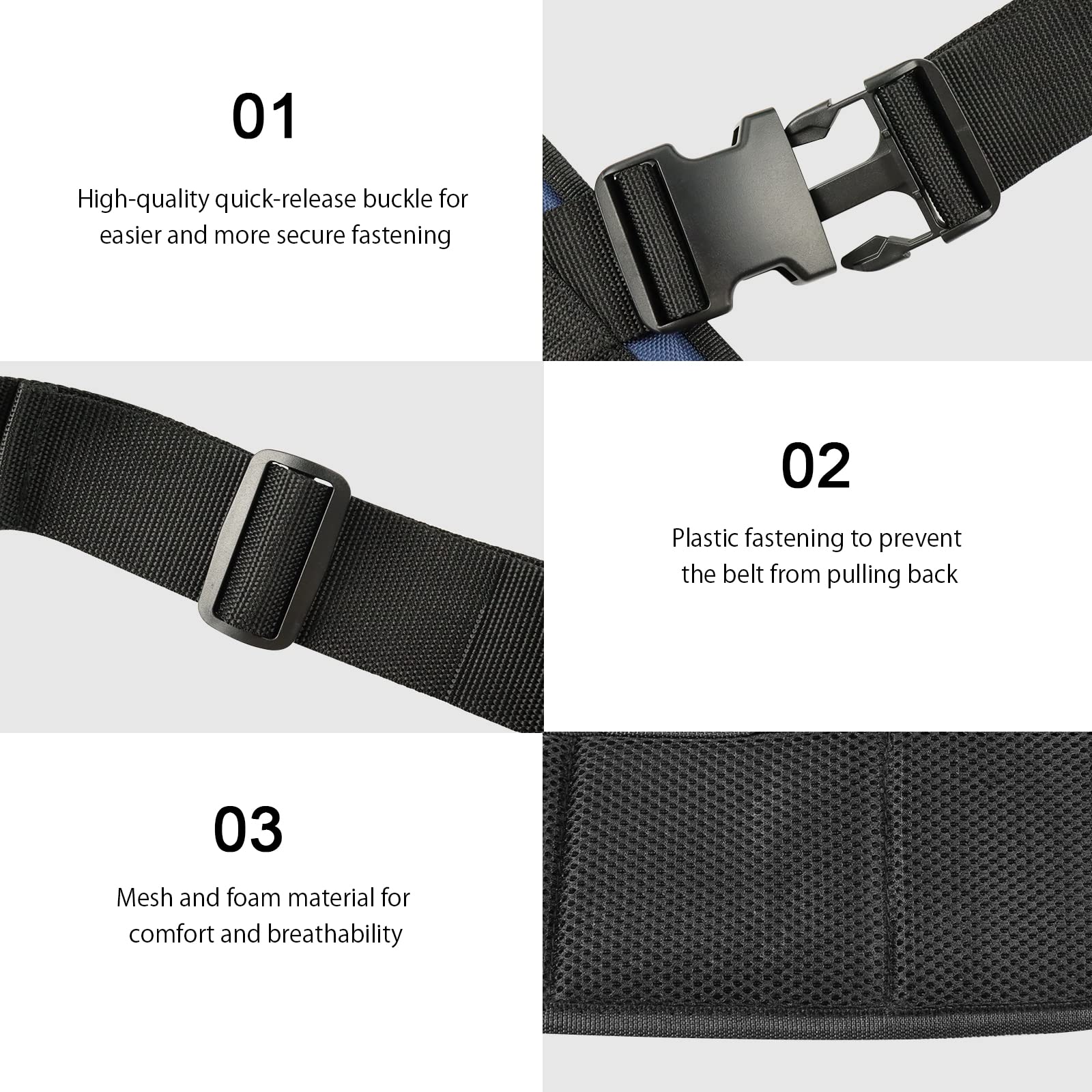 YHK Safety Belt Torso Support Vest, Adjustable Whole Body Safety Belt to Prevent Tilting or Falling (Vest Style)