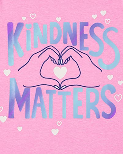 The Children's Place girls The Children's Place Long Sleeve Graphic T- 2-pack Shirt, Kindness, Small US