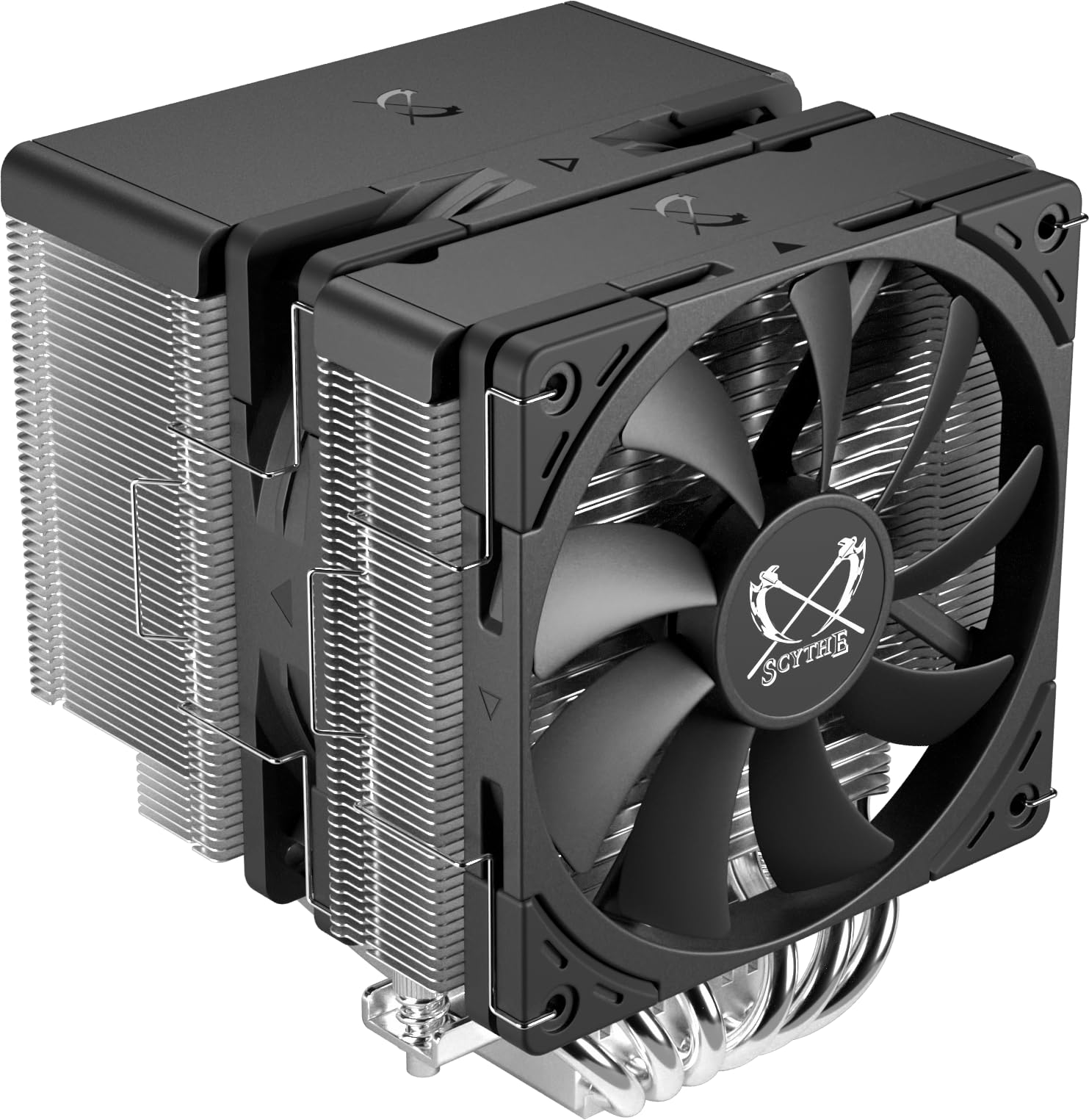 Scythe Fuma 2 CPU Air Cooler, Intel LGA1151, AMD AM4/Ryzen, 120mm Dual Towers, Black Top Cover