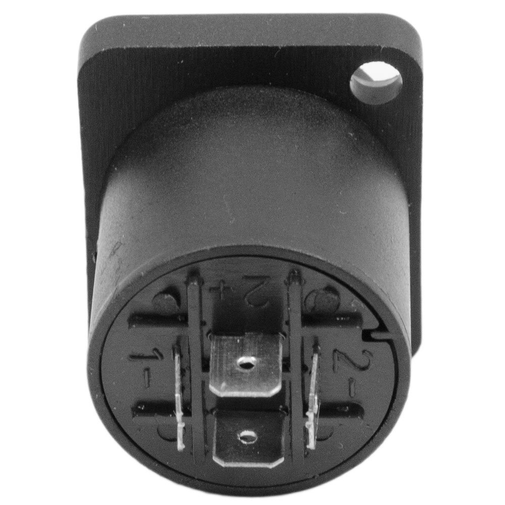 Seismic Audio - SAPT240-5Pack - 5 Pack of 4 Pole Speakon Panel Mount Connectors - Black - Fits Series D Pattern Holes Pro Audio