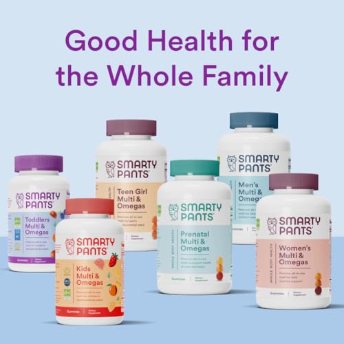SmartyPants Toddler Multivitamin Gummies: Omega 3 Fish Oil (EPA/DHA), Vitamin D3, C, Vitamin B12, B6, Vitamin A, K & Zinc for Immune Support, Gluten Free, Three Fruit Flavors, 90 Count (30 Day Supply)