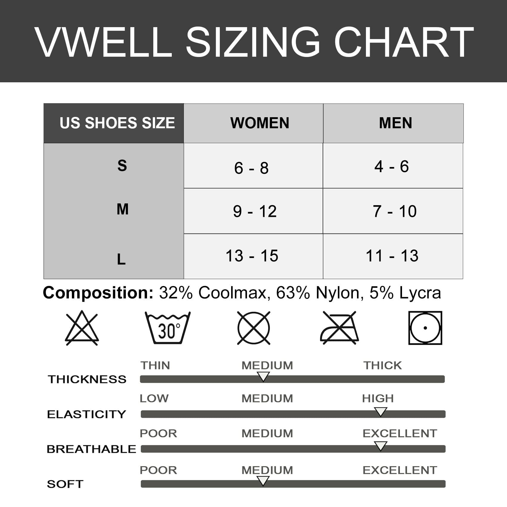 VWELL Cotton Toe Socks Five Finger Socks No Show Crew Athletic Running Socks 4 Pairs,Size 7-11