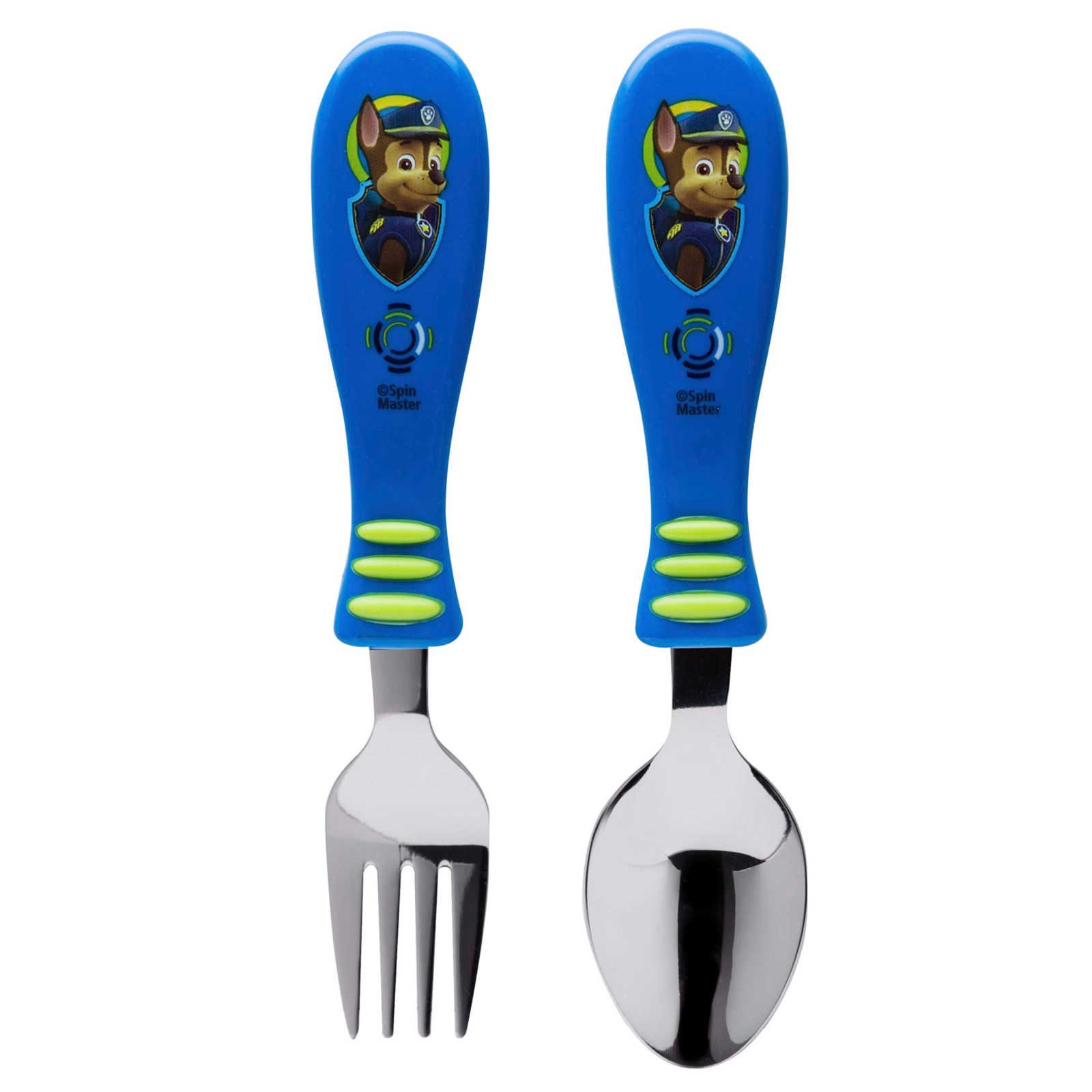 Zak Designs Paw Patrol Easy Grip Flatware Fork And Spoon Utensil Set â Perfect for Toddler Hands With Fun Characters, Contoured Handles And Textured Grips, Paw Patrol Boy