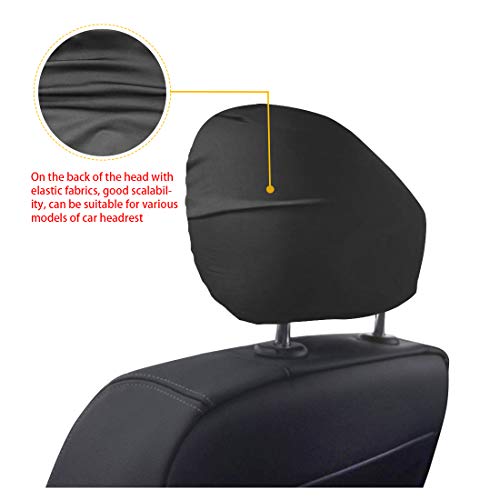 TOADDMOS 1 Pair Sunflower Bee Print Car Truck SUV Van Headrest Covers,You are My Sunshine Universal Car Seat Head Rest Protector