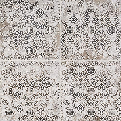 Wallabee Nera Encaustic 8" x 8" Matte Porcelain Floor and Wall Tile (1 Box Covers 11.19 sq. ft.)
