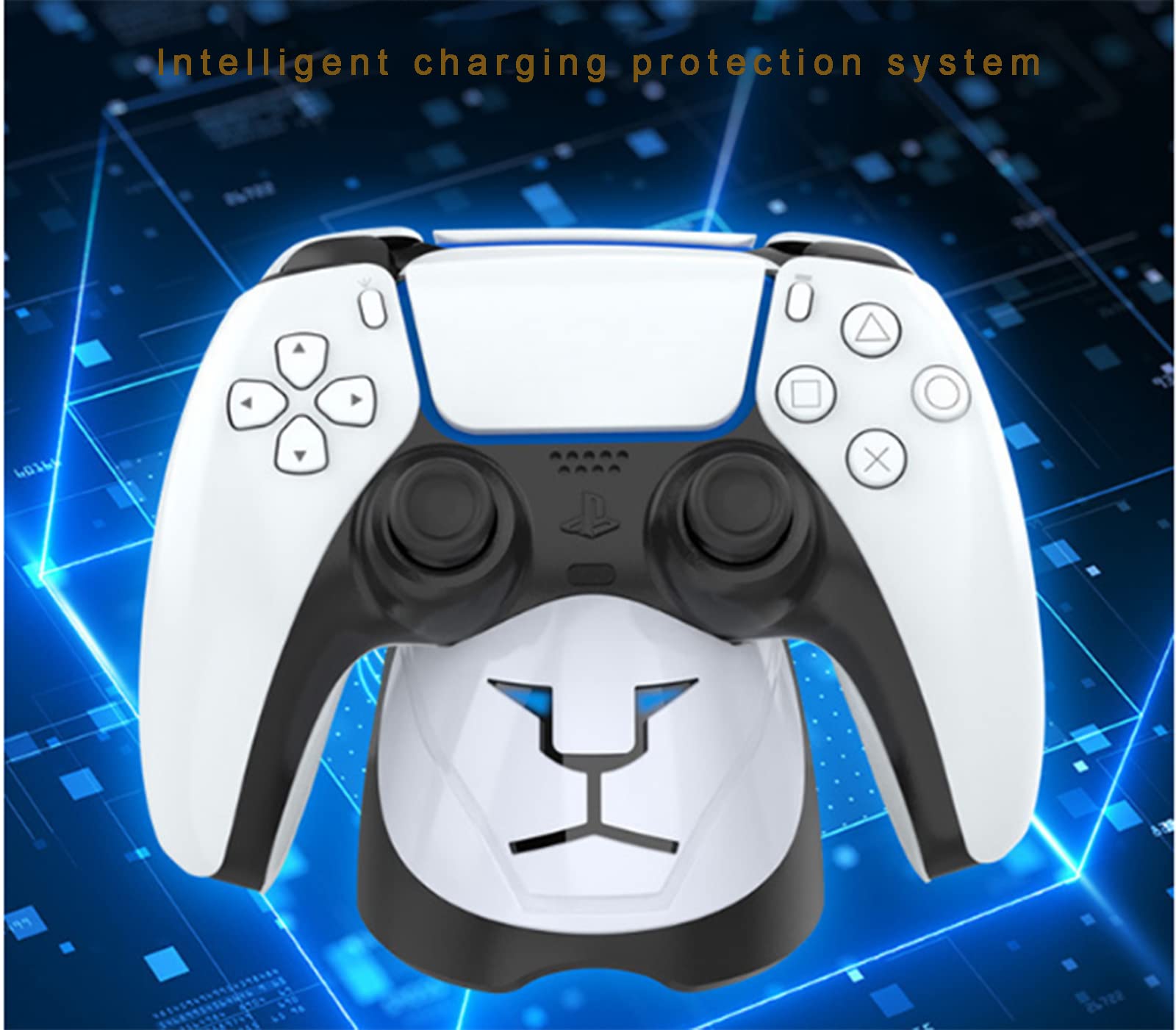 ZOAONWKS AOLION for PS5 Charging Station, Playstation 5 PS5 Controller Charger Station for Sony DualSense Controller, PS5 Remote Control Charger Dock Lion Design