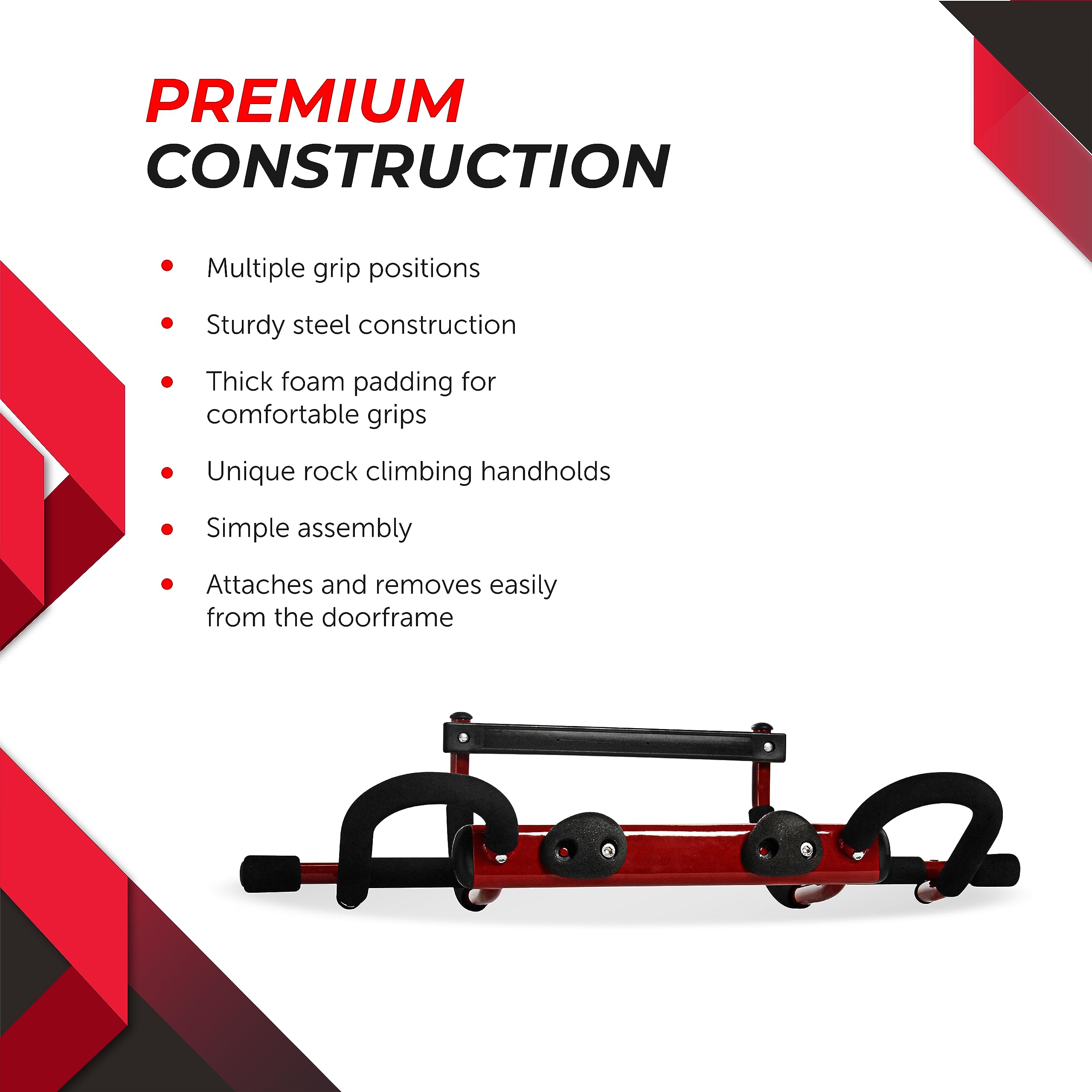 Stamina X Boulder Doorway Trainer - Pull Up Bar for Doorway - Grip Strength for Doorway with Smart Workout App - Fitness Trainer Boulder Fit Door Gym - Up to 250 lbs Weight Capacity