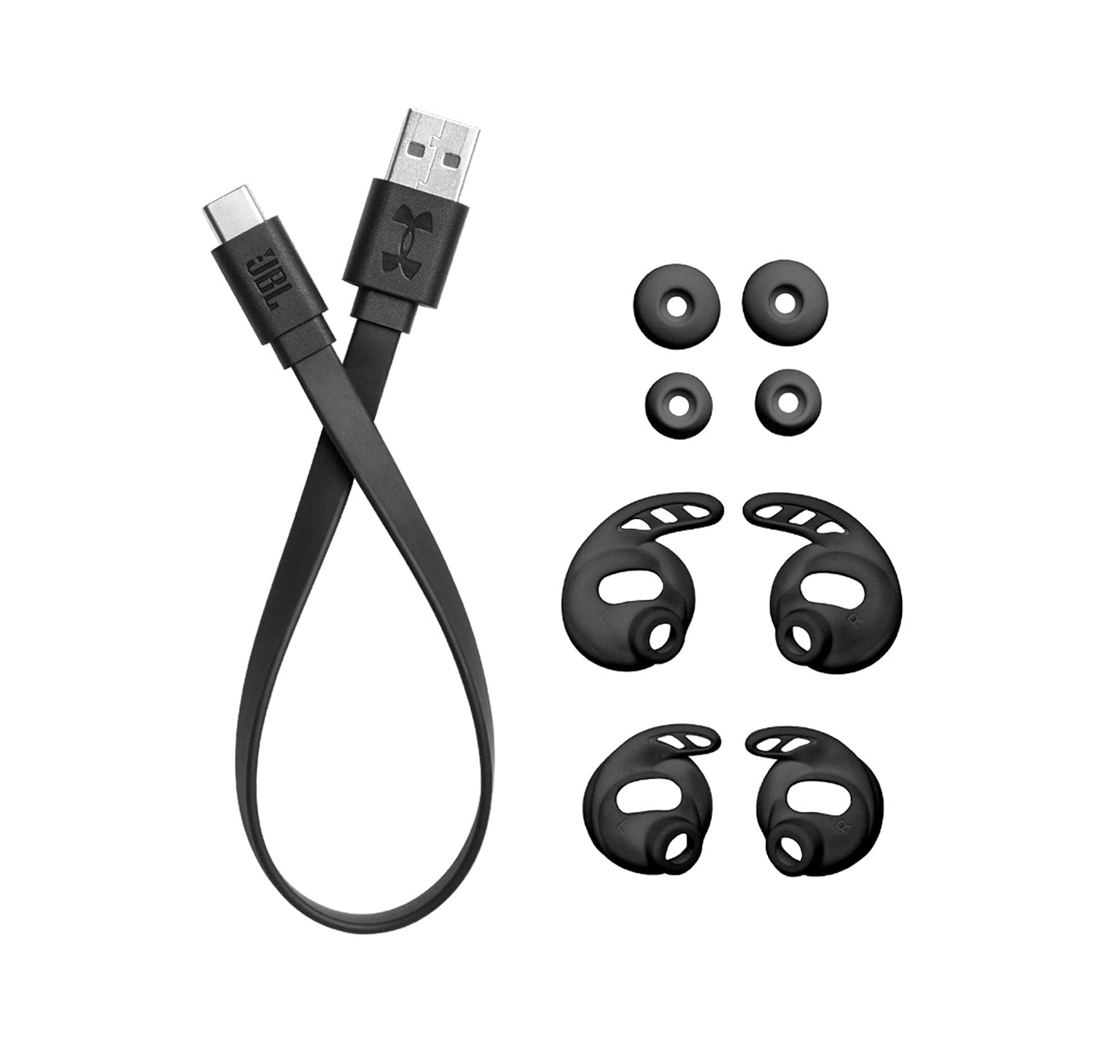 Under Armour True Wireless Flash X– Engineered by JBL® - True Wireless bluetooth earbuds, waterproof headphones, microphone, Bionic hearing, up to 25 hours battery (Black)