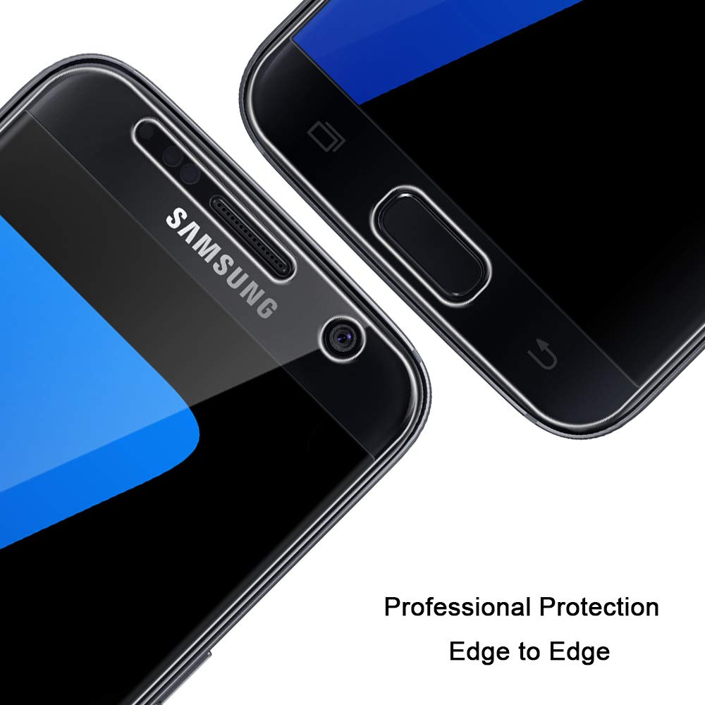 TOCOL 3 Pack for Samsung Galaxy S7 - Screen Protector Tempered Glass HD Clarity Touch Accurate 9H Hardness Easy Installation Tray