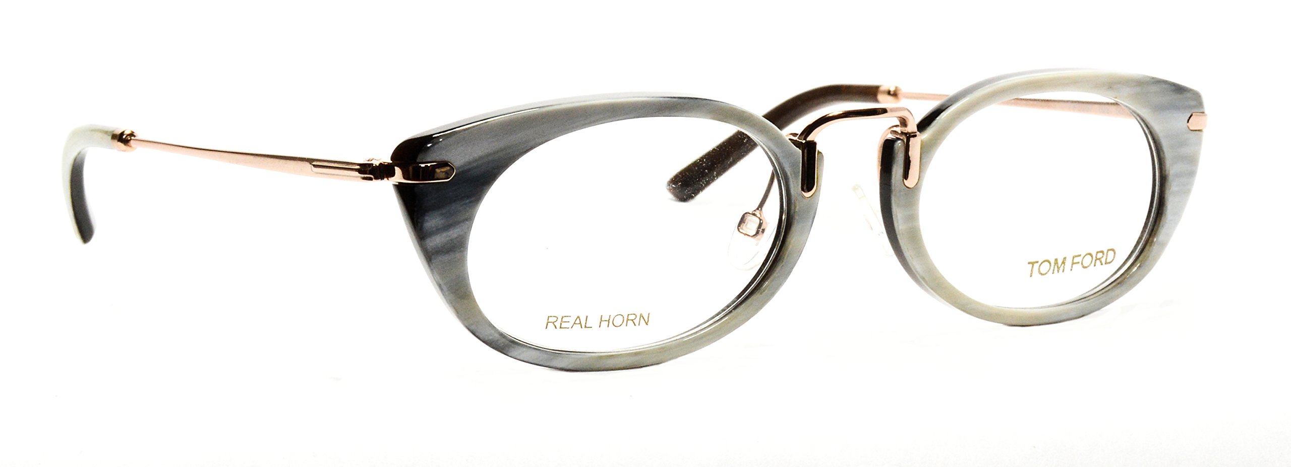 Tom Ford Oval Eyeglasses TF5257 028 Size: 50mm Ivory Buffalo Horn/Gold Plated 5257