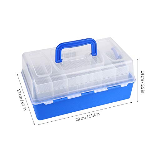 Yeuipea Fishing Tackle Accessory Storage, 3 Layers Plastic Fishing Tackle Accessory Storage Hodler Box for Lures Hooks