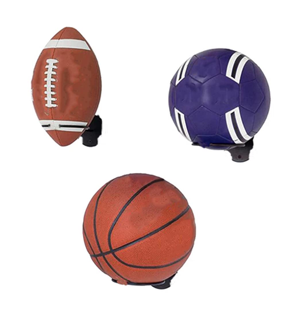 zoele Football Rack Holder Wall Mount, Wall Mount Basketball Holder, Ball Wall Rack Holder Display Storage Rack (1 Pcs)