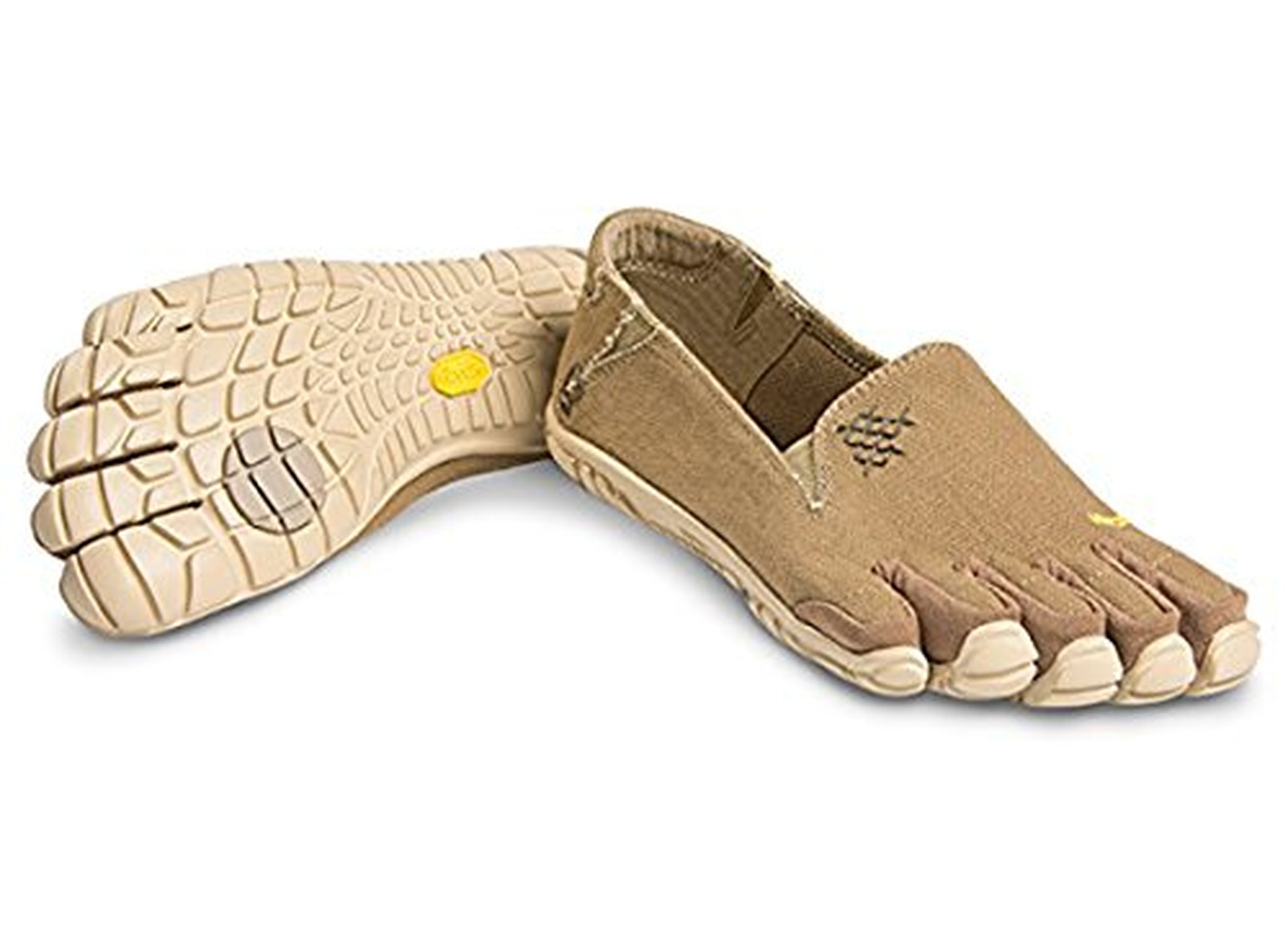 Vibram FiveFingers Women's CVT-Hemp Barefoot Shoes Khaki 37 & Premium Toesock Bundle