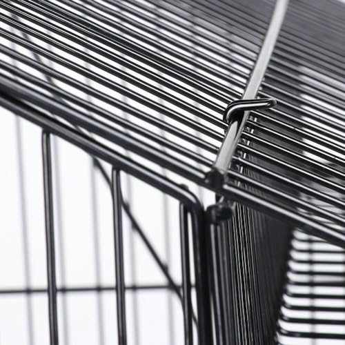TENAS Rolling Metal Removable Bracket Bird Cage - Eco-Feeder - Wooden Perch - Swing - Removable Rolling Bracket - Easy to Handle and Store - Made of Durable Eco-Friendly Materials