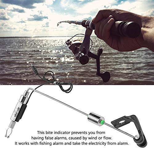 Yeuipea Fishing Bite Indicators,Fish Bite Alarm LED Illuminated Indicators Chain Hanger Fishing Tool Tackle Accessory 16-2602