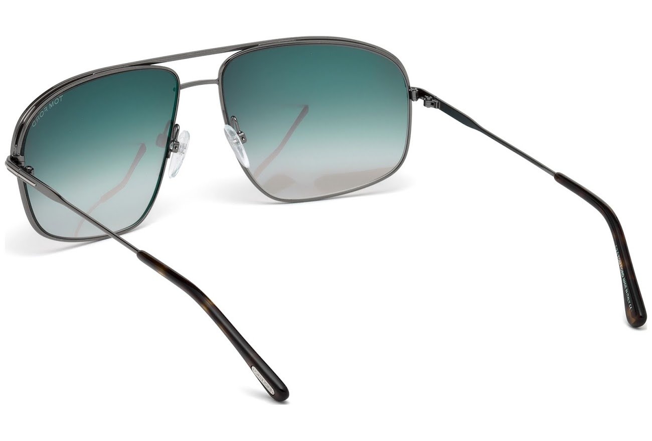 Tom Ford - JUSTIN FT 0467, Geometric, metal, men, RUTHENIUM/GREY SHADED(13B A), 60/14/140
