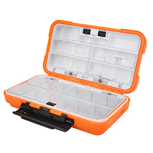 Yeuipea Fishing Bait Lure Box, ABS Waterproof Fishing Tackle Box Bait Lure Hooks Storage Case Organizer Container Accessory(Large)