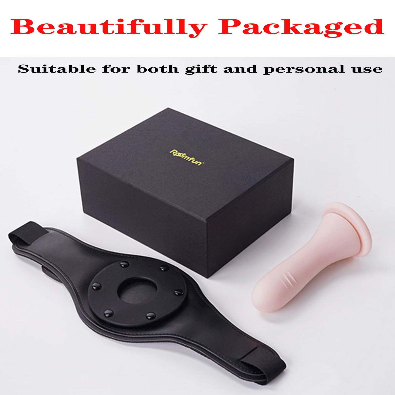 Vilpory Silicone Wearable Dildos Thigh Wear Pants- Strap On Harness Pants Strapless Sex Toys for Men Women Couples Les (L)