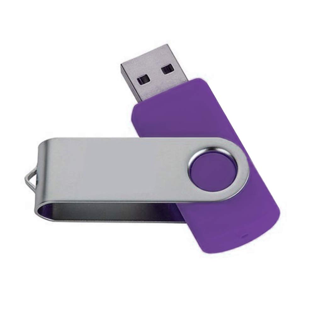 schicj133mm USB 2.0 Flash Memory Stick Pen,for Office PC, Drive U Disk Swivel Key 64GB 32GB 16GB 8GB 4GB Large Capacity Purple 4GB