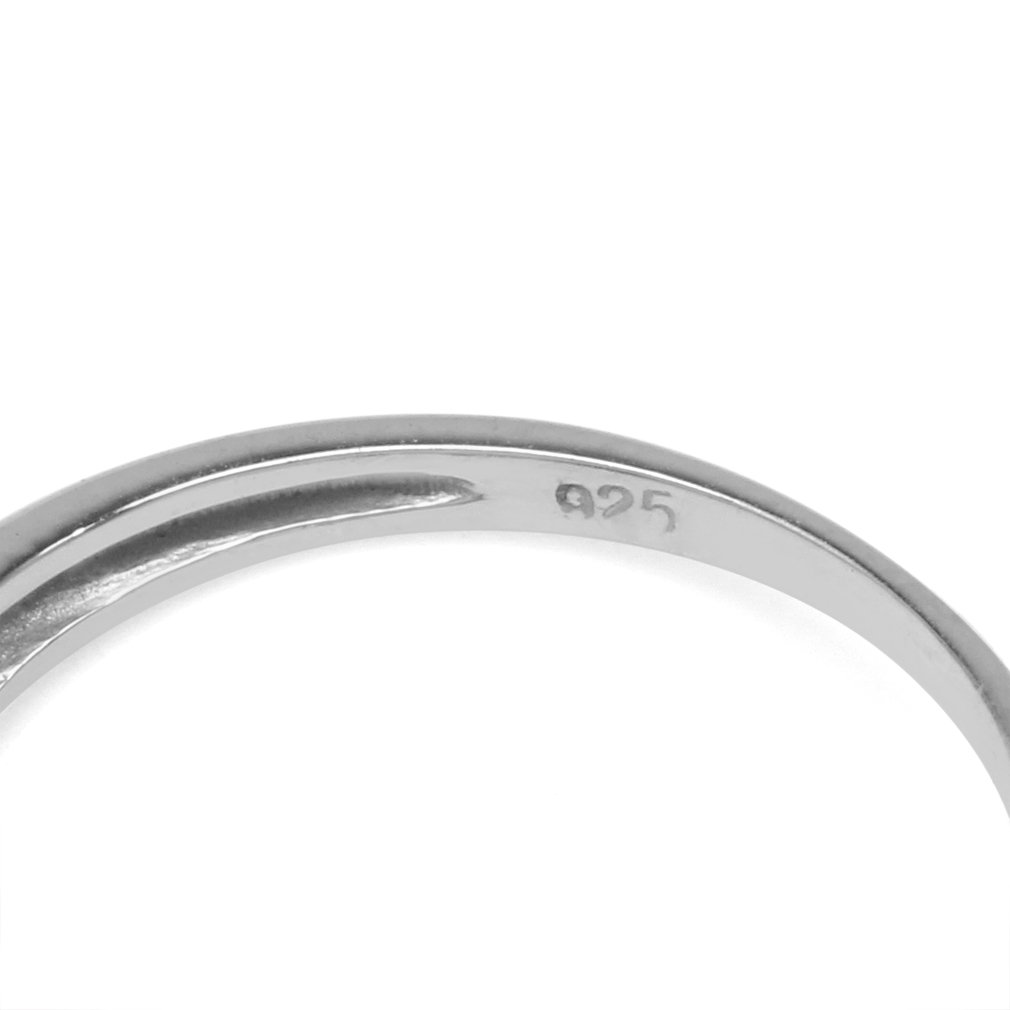 Silvershake 9X7mm Natural Oval Shape Moonstone White Gold Plated 925 Sterling Silver Solitaire Casual Ring Size 9
