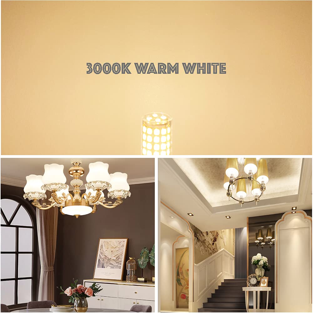 Yosenmi G9 LED Light Bulbs, 5W (40W Halogen Equivalent), 100V-240V, 430LM, Daylight White 6000K, G9 Base Non-Dimmable Light Bulbs for Home Lighting,12-Pack