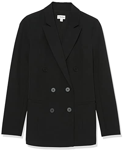 The Drop Women's Kurt Double Breasted Blazer, Black, Medium