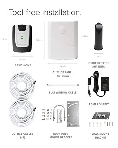 weBoost Basic Room - Cell Phone Signal Booster for Verizon and AT&T only | Boosts 4G LTE & 5G up to 1,500 sq. ft | Made in the U.S. | FCC Approved (model 471101)